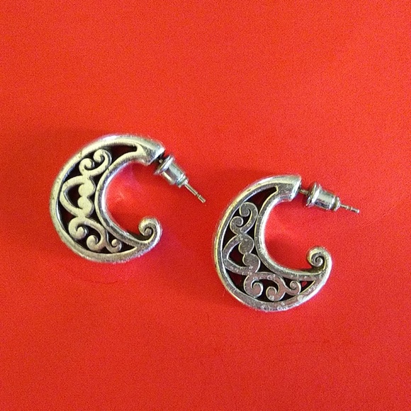 Brighton | Jewelry | Brighton Heart Hoop Earrings | Poshmark